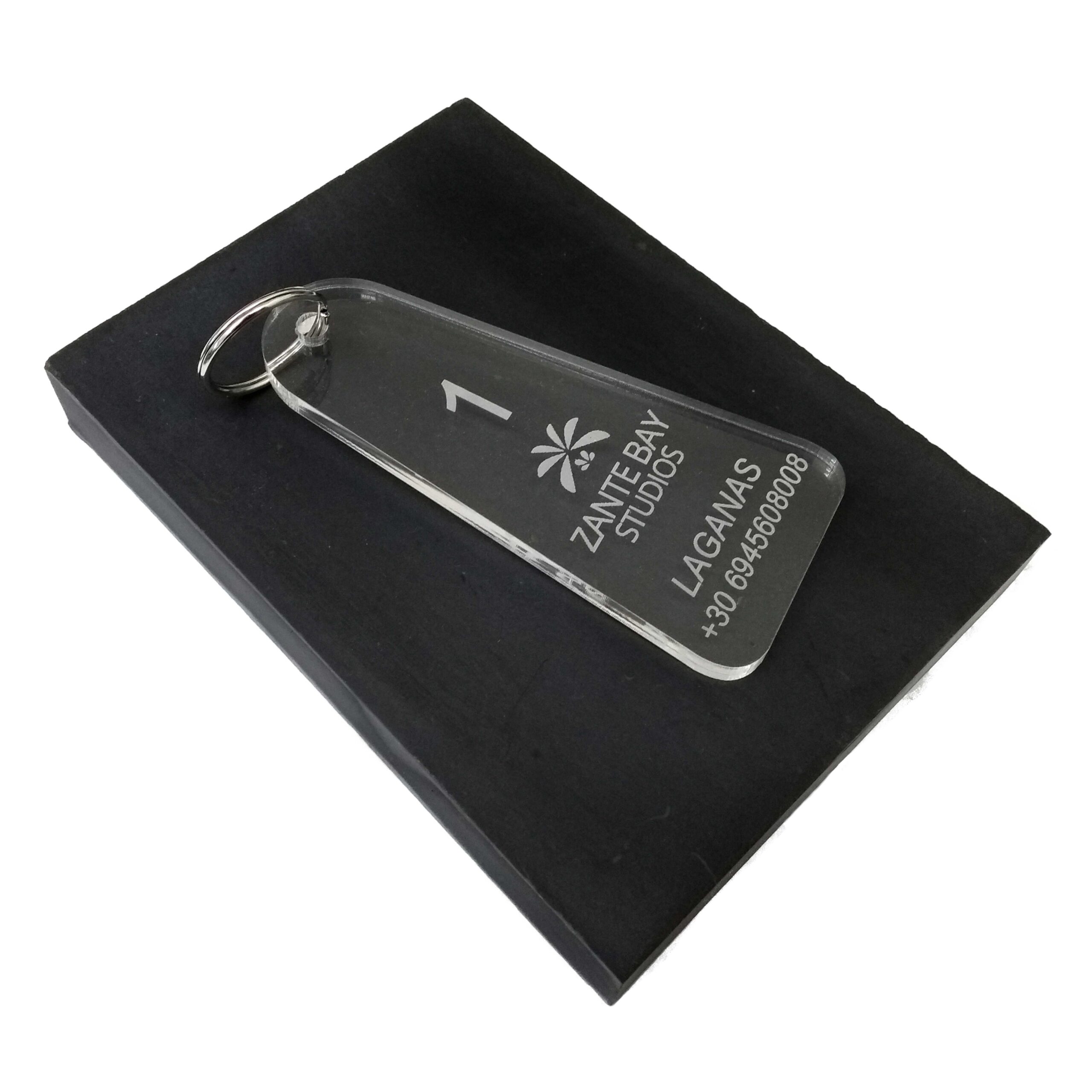 clear acrylic key fobs - SJS Laser