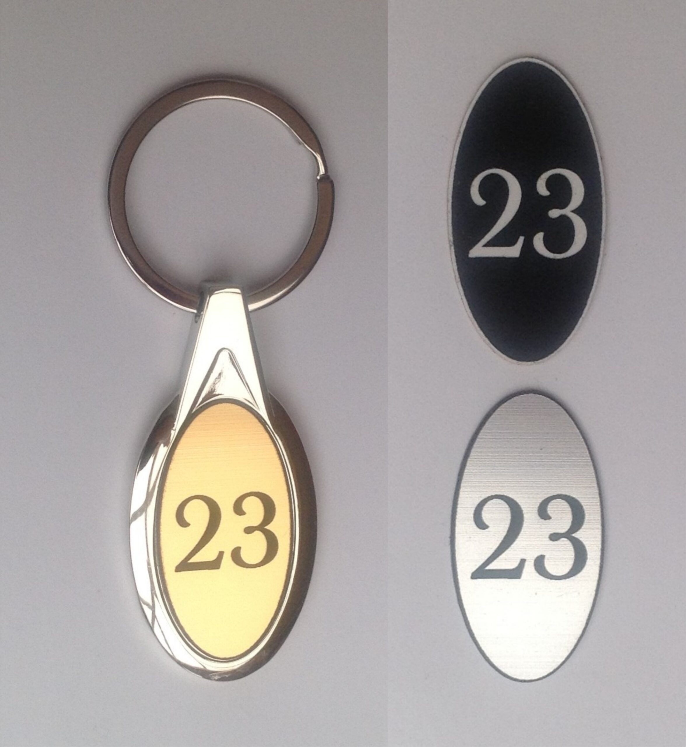 Oval Metal Key Fob - SJS Laser