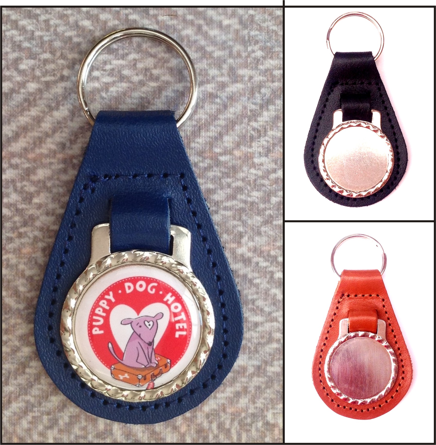Teardrop Leather key fobs - SJS Laser
