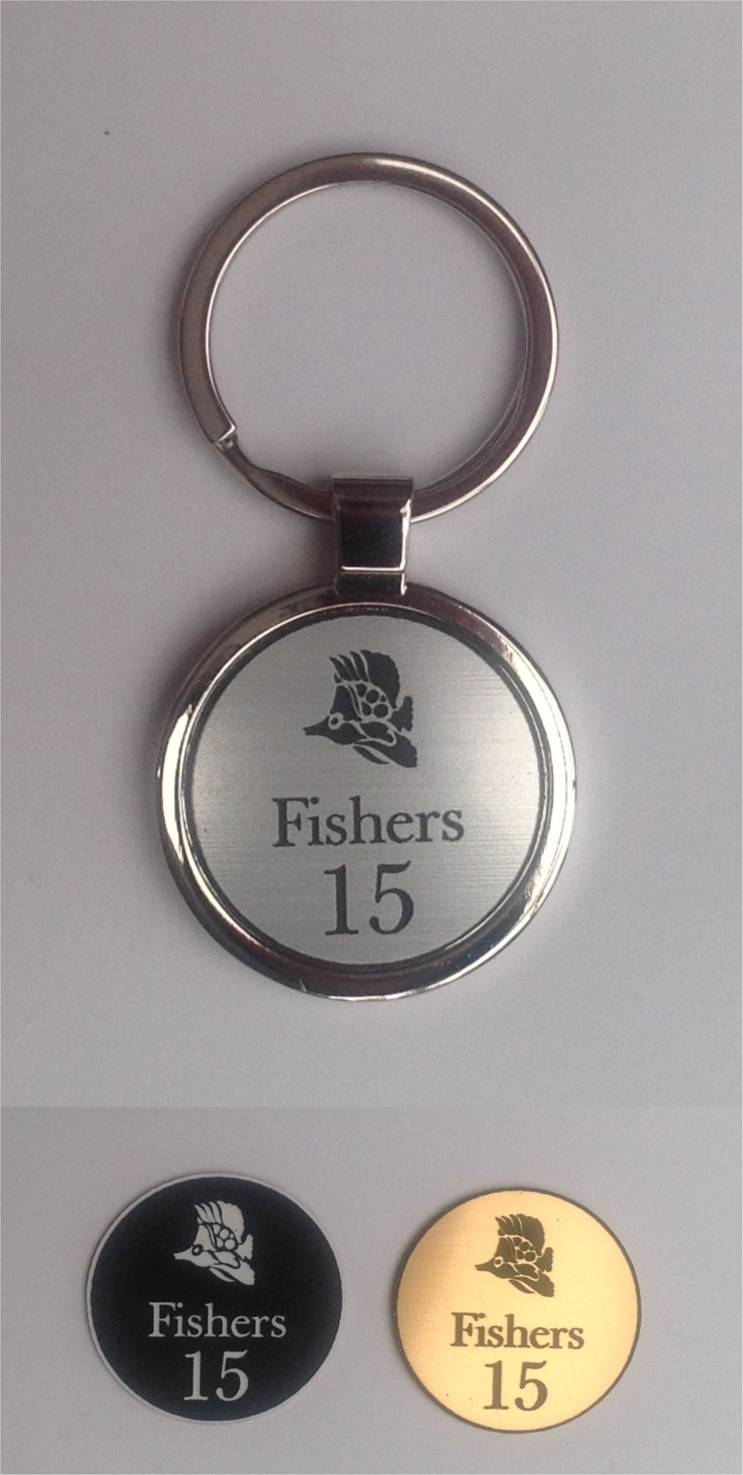 Round Metal Key Fob - sjslaser